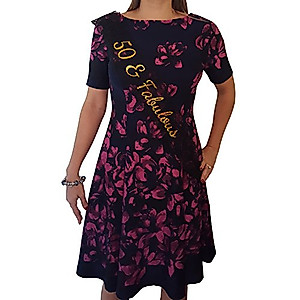 Girlz Nights 50 & Fabulous Lace Sash - 50th Birthday Sash (Black)