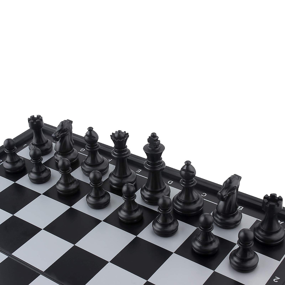 DINOBROS Chess Pieces Only Magnetic Plastic Chessman Set for Replacement of Missing Pieces - Complete Set of 32 Unweighted Game Pawns