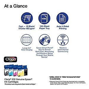 Epson Expression Home XP-4200 Wireless Color All-in-One Printer with Scan, Copy, Automatic 2-Sided Printing, Borderless Photos and 2.4" Color Display