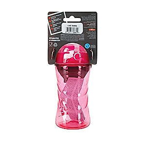 Nuby Thirsty Kids No Spill Sip-It Sport Tritan Travel Cup with Soft Silicone Spout and Hygiene Cover, 12 Oz, Pink Unicorn Print
