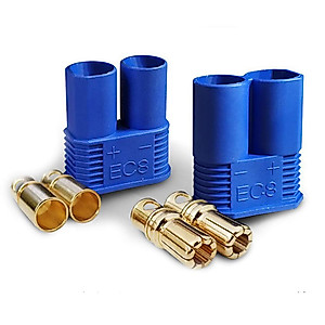 FLASH HOBBY 5Pairs EC8 8mm Bullet Connector Male Female Banana Plug Connector Adapter for RC ESC Motor LIPO Battery