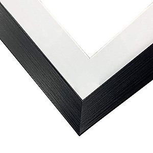 4x6 Black Picture Frame Set of 6, Multi Frames Matted to Display Photos 4x6 with Mat or 5x7 without Mat for Wall and Tabletop