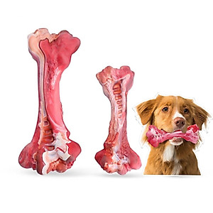 Dog Toy Perfect for Aggressive chewers, Beef Flavor, Dental Health Support, Safe & Non-Toxic, Exceptional Durability, Made of 100%-Natural Food-Grade Rubber and Beef Flavor.