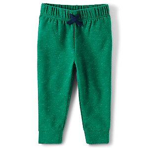 The Children's Place baby boys And Toddler Boy Active Striped Fleece Jogger 2-pack Sweatpants, Red/Heather Gray, 2T US