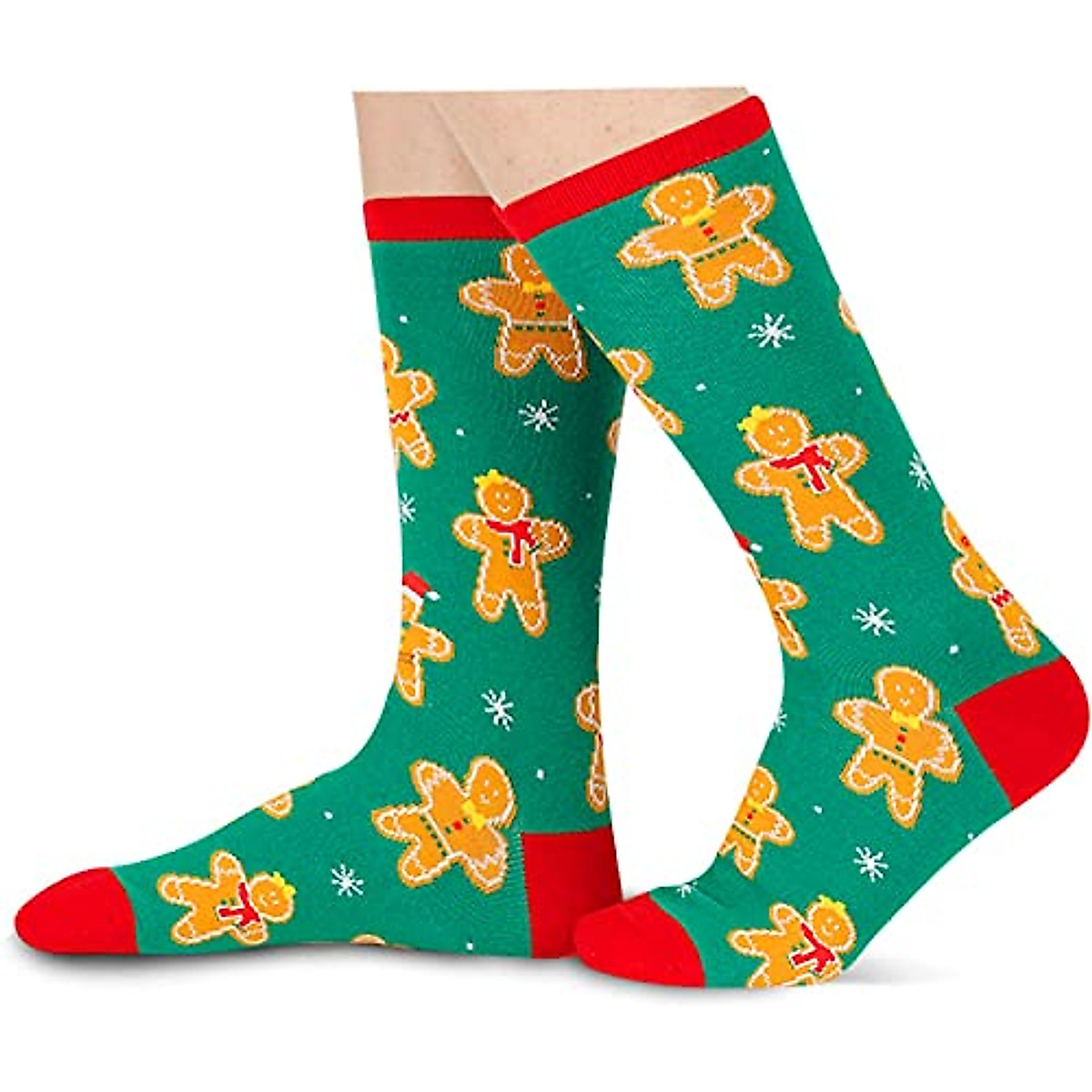HAPPYPOP Funny Christmas Socks for Women Girls Holiday Socks Gingerbread Socks, Gingerbread Gifts Stocking Stuffers for Teen Girls Secret Santa Gifts Christmas Gift