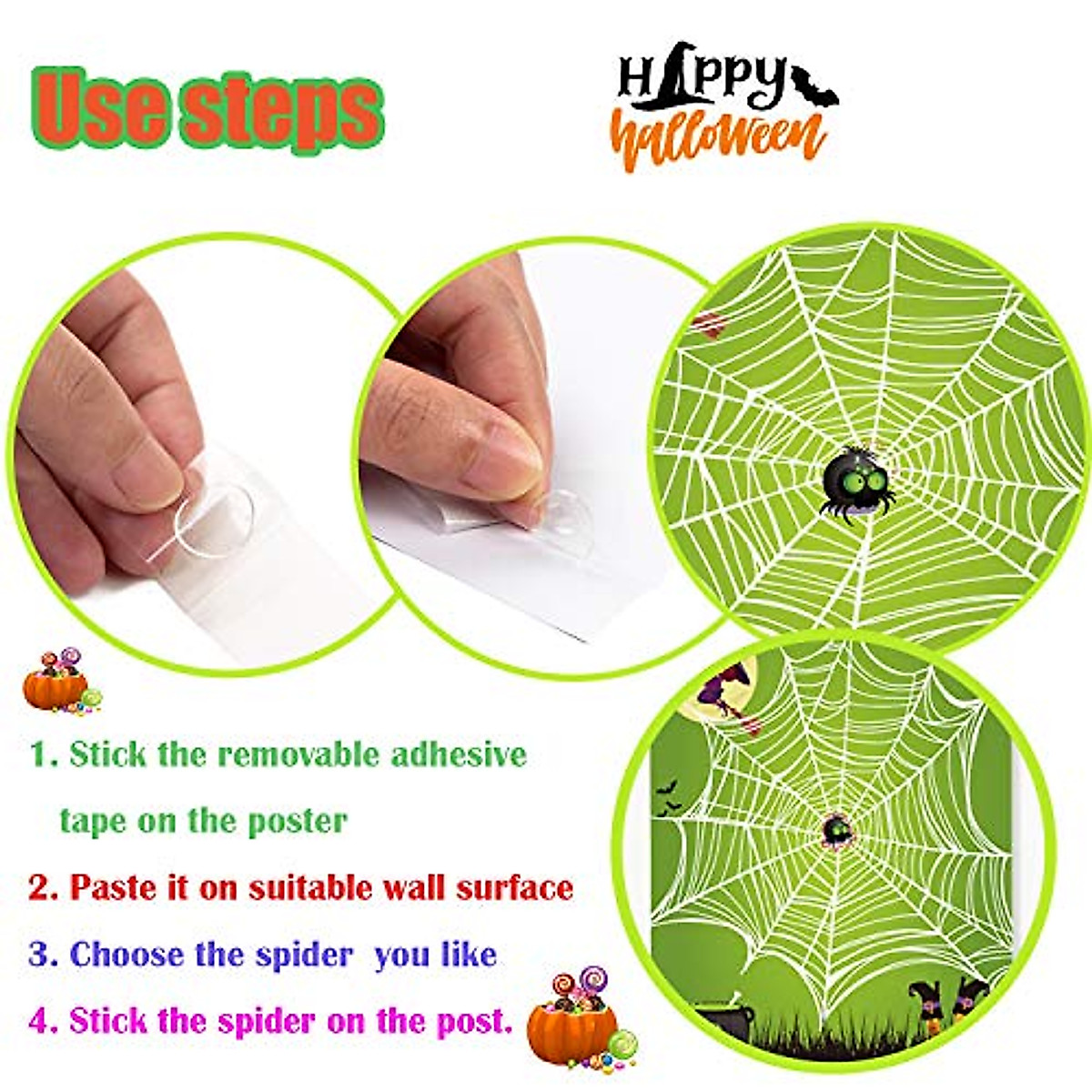 Funnlot Pin The Tail Halloween Kids Halloween Games Party Pin The Spider On The Web Game Halloween Party Games for Kids Halloween Party Games Activities Halloween Pin The Tail Game