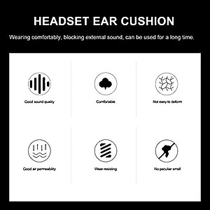 OSALADI 20pcs Earphone Ear Pads Memory Foam Earpads Sponge Cushion Covers Replacement Universal Fit for Headphone Headset Earbuds 55mm Black