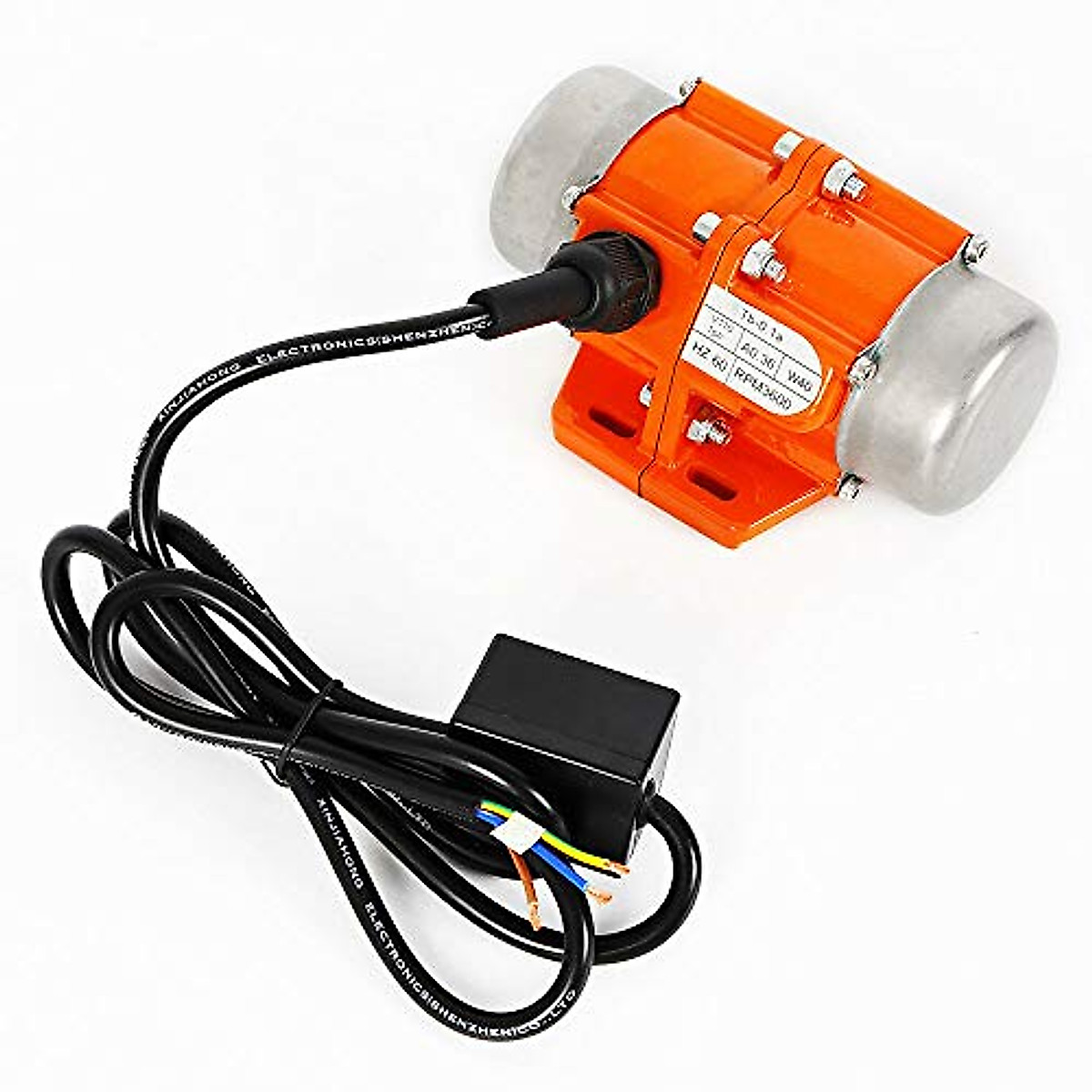 Concrete Vibrator Vibration Motor AC 110V 40W Electric Vibrating Motor Single Phase 3600 RPM Asynchronous Vibration Motor 6.6ft Cable for Shaker Table