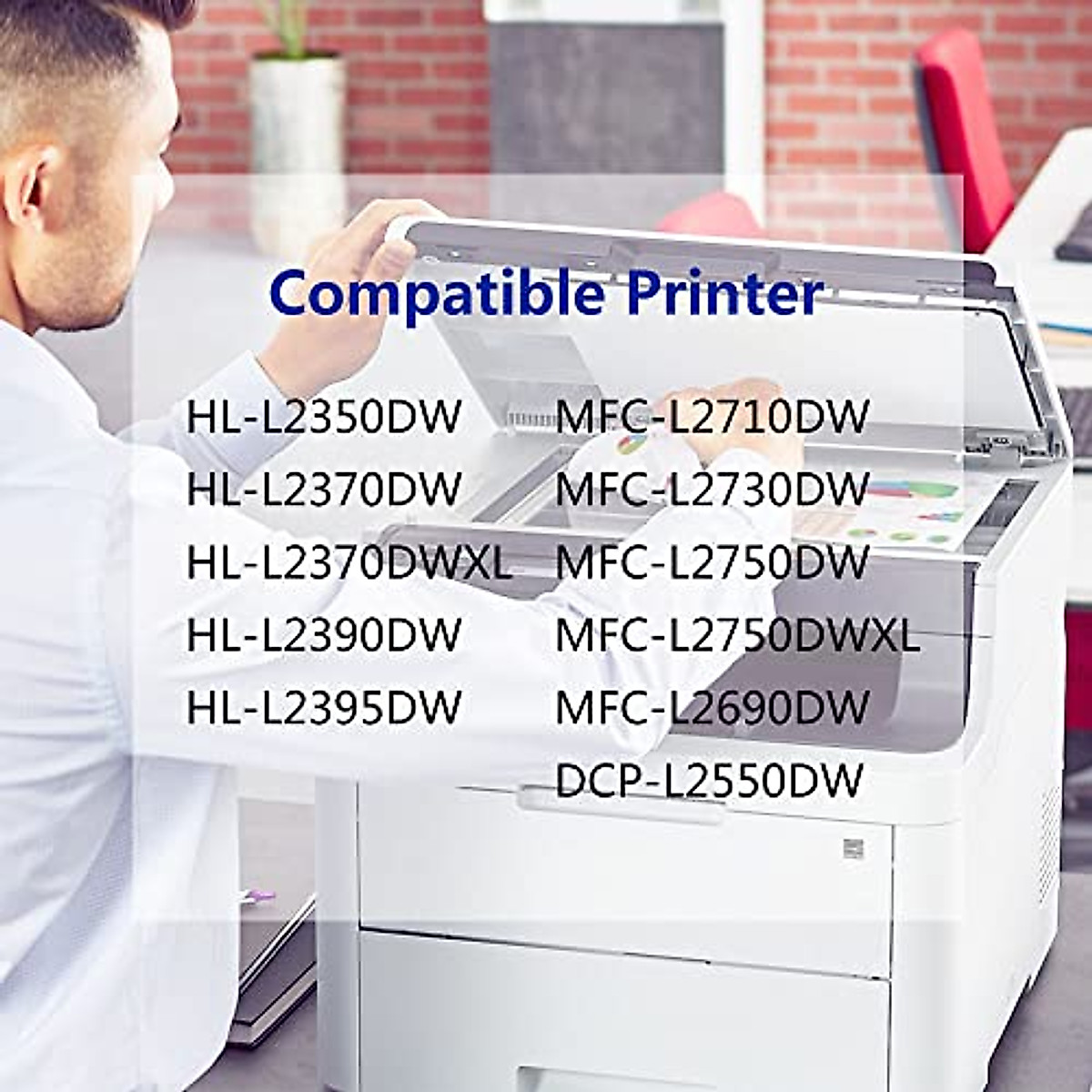 Saiyeeka TN760 Black High Yield Toner Cartridge for Brother Cartridge TN760 TN730 High Yield Toner for MFC-L2710DW HL-L2395DW DCP-L2550DW HL-L2350DW MFC-L2750DW HL-L2395DW Printer 2 Pack