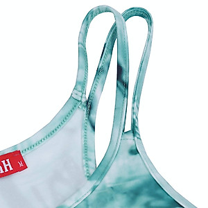 Blevonh Women's Tank Tops - Loose Fit, Color Block Print, Spaghetti Strap, Sports & Exercise Camis, Athleisure L