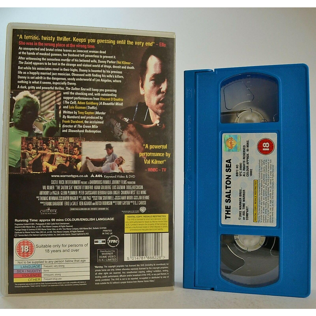 The Salton Sea: Neo-Noir Thriller - Large Box - Ex-Rental - Val Kilmer - Pal VHS