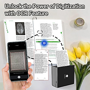 Phomemo M02 Sticker Printer - 2024 Mini Pocket Printer Portable Thermal Inkless Photo Printer via Bluetooth - Good for Exam Notes, Study Notes, Scrapbooking, Journal, Work, Gifts