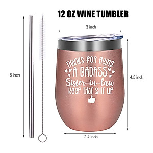 Fairy's Gift Wine Tumbler, Sister in Law Gifts, Gifts for Sister in Law, Sister in Law Birthday Gifts Ideas - Mothers Day, Birthday Gifts for Best Sister in Law, Badass Sister in Law Gifts for Women