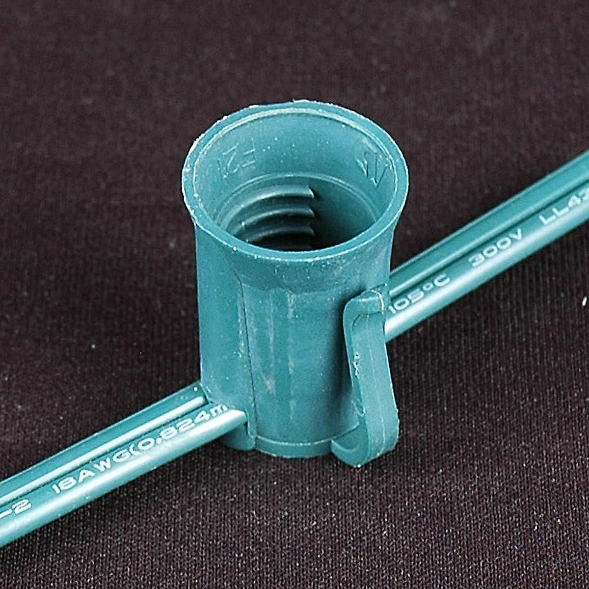 Novelty Lights 25 Foot String Light Set - Indoor/Outdoor Stringer Set for Christmas, Wedding Decor, Patios, & More - C9/E17 Intermediate Base (Green Wire, 12" Spacing)