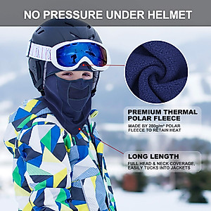 Vorshape Breathable Kids Balaclava Ski Mask, Windprood Face Mask for Cold Weather, Winter Face Warmer for Boys Grils, Youth