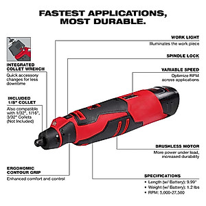 Fits Milwaukee 2525-21 M12 12V Li-Ion Cordless Brushless Rotary Tool Kit