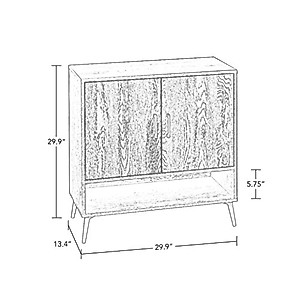RiverRidge Woodbury Collection Shoe Organizer Cabinet, Dark Weathered Woodgrain