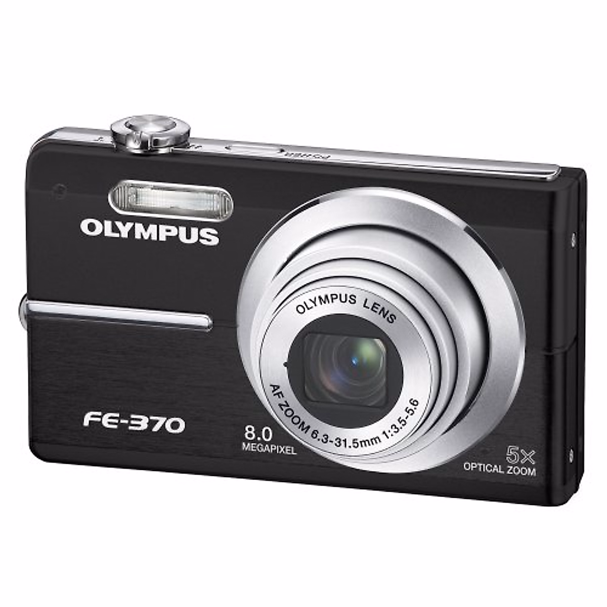 Olympus FE370 8MP Digital Camera with 5x Optical Dual Image Stabilized Zoom (Black)