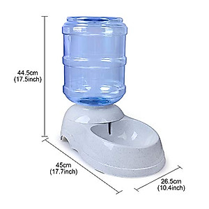 Pet Water Dispenser Station - 3 Gallon/11L Replenish Pet Waterer for Large Dog Cat Animal Automatic Gravity Water Drinking Fountain Bottle Bowl Dish Stand