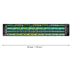 WRAPAHOLIC Peacock Christmas Wrapping Paper Roll - Green Peacock Elements Patterns with Metallic Foil Shine - 4 Rolls - 30 Inch x 120 Inch Per Roll