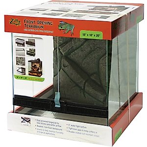 Zilla Front Opening Terrarium - 18" x 18" x 20", Black