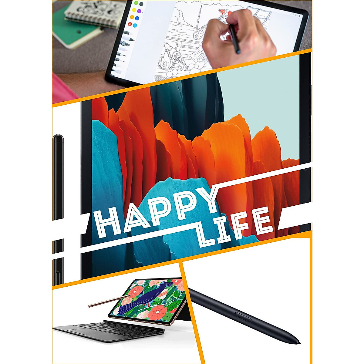 Galaxy Tab S7/S7 Plus Stylus S Pen Replacement (with Bluetooth) (Black)