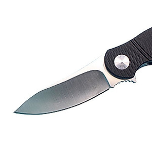 allvin Flipper Pocket Knife, Satin 9Cr18MoV Blade, G10 Handle, Ceramic Ball Bearing, Utility Folding Knife Ideal for Outdoor Activities
