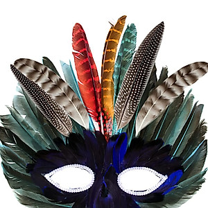 Natural Turkey Spotted Feathers, 30Pcs Pheasant Feathers Mardi Gras Feathers for Crafts DIY Hat Floral Arrangements Wing Quill Wedding Home Party Decorations 6-8 inch(3 Styles)