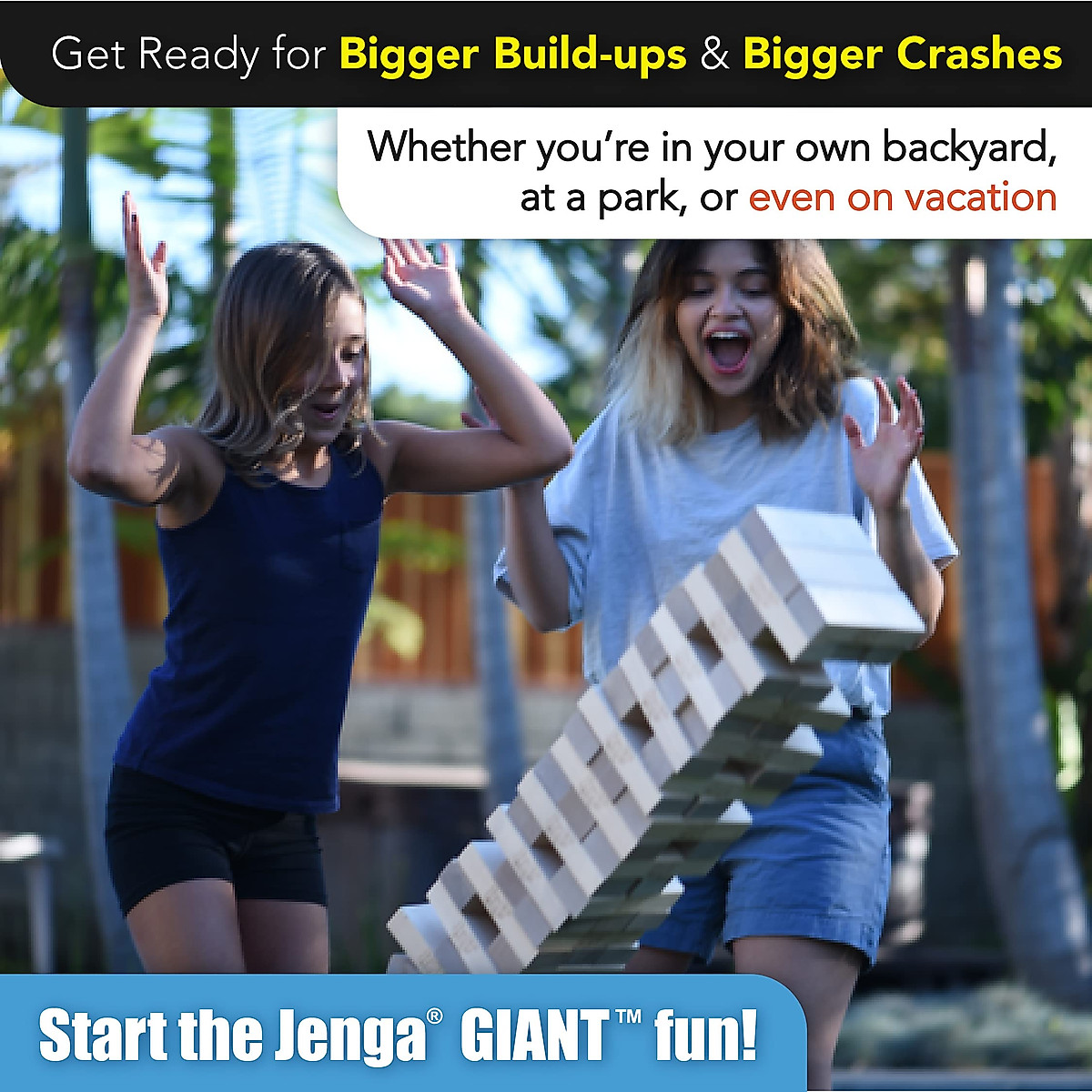 Jenga Giant - Stacks to Over 4 Feet - Officially Licensed - JS6