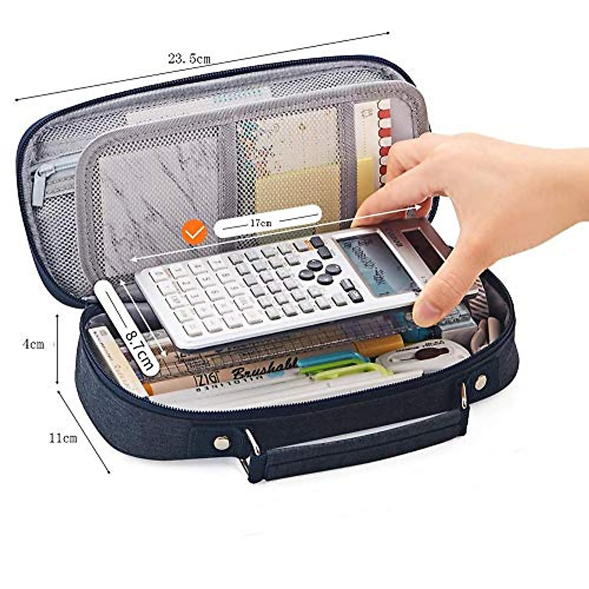 Pen case Pencil case Large capacity Fashionable Pencil case Boys Girls Elementary school students Junior high school students High school students University students For working adults (black)