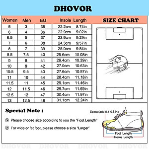 DHOVOR Mens Womens Soccer Cleats Youth Non Slip Athletics Football Cleats Unisex Football Boots Light-Weight Outdoor Soccer Shoes