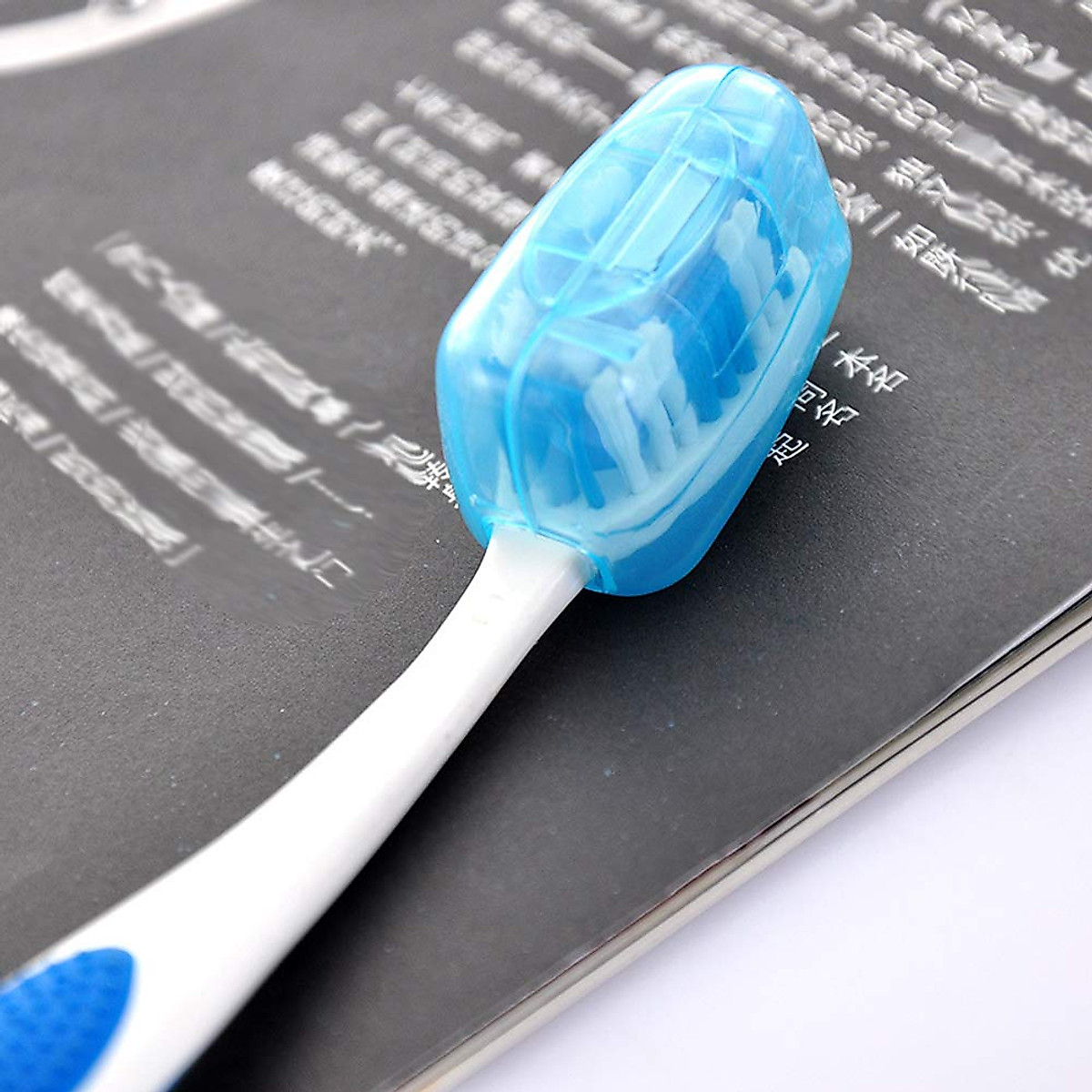 Mggsndi 5Pcs Portable Toothbrush Head Cover Case Storage Box Holder Brush Protector Cap Bathroom Accessories Holder Set for Family and Business Travel and Daily Use and Outdoor