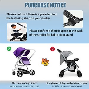 Universal Stroller Board,Stroller Board,Buggy Board,Stroller Attachment for Toddler to Ride,Sit and Stand Stroller,Stroller Standing Board,Stroller Board Attachment for Toddler