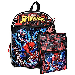 Marvel Spiderman Backpack Set ~ Spider-man backpack with lunch bag and more