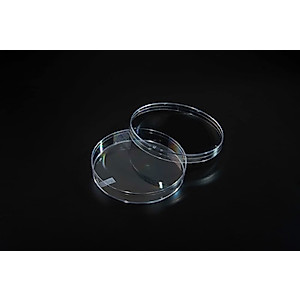 Celltreat 229697 Petri Dish, Slippable, Sterile, 100 mm x 15 mm, 25 per Bag, Clear (Pack of 500)