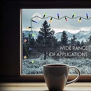 J-One Suction Cups with Hooks, 12 pcs Upgraded Window Suction Cups with Hooks Upgraded PVC Suction Cup with Stainless Steel Hook Removable, 4 Sizes Large Medium, Small Suction Cups with Hooks