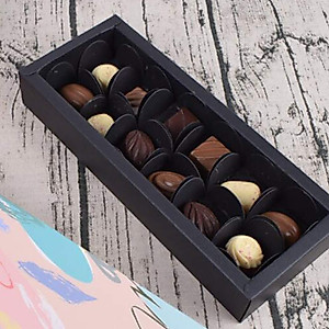 DOITOOL 200pcs Chocolate Wrappers Black Chocolate Paper Truffle Cups Paper Candy Cups Dessert Chocolate Packaging Liners for Wedding Birthday (Black)