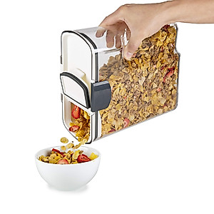 PrepWorks by Progressive 4.5-Quart Large Plastic Cereal Keeper Container with Airtight Lid and Measurement Markings, Clear