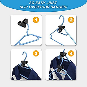 Clothes Hanger Connector Hooks,20 Pcs Space for Hangers, Space-Saving Clothes Hanger Connector Hooks,Cascading Hanger Save Space,College Dorm Room Essentials