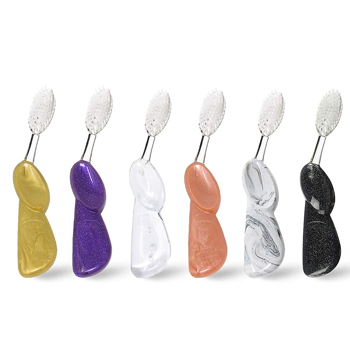 RADIUS Big Brush BPA Free & ADA Accepted Toothbrush Designed to Improve Gum Health & Reduce Gum Issues - Right Hand - Assorted - Pack of 6