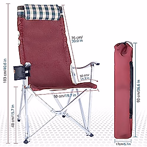 Poshlr Beach Chairs for Adults, Beach Chair Aluminum Heavy Duty, Folding Lawn and Camping Chairs Set with Carry Bag