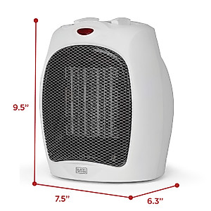 BLACK+DECKER Portable Space Heater, 1500W Small Space Heater with Overheat Protection for Indoor Use