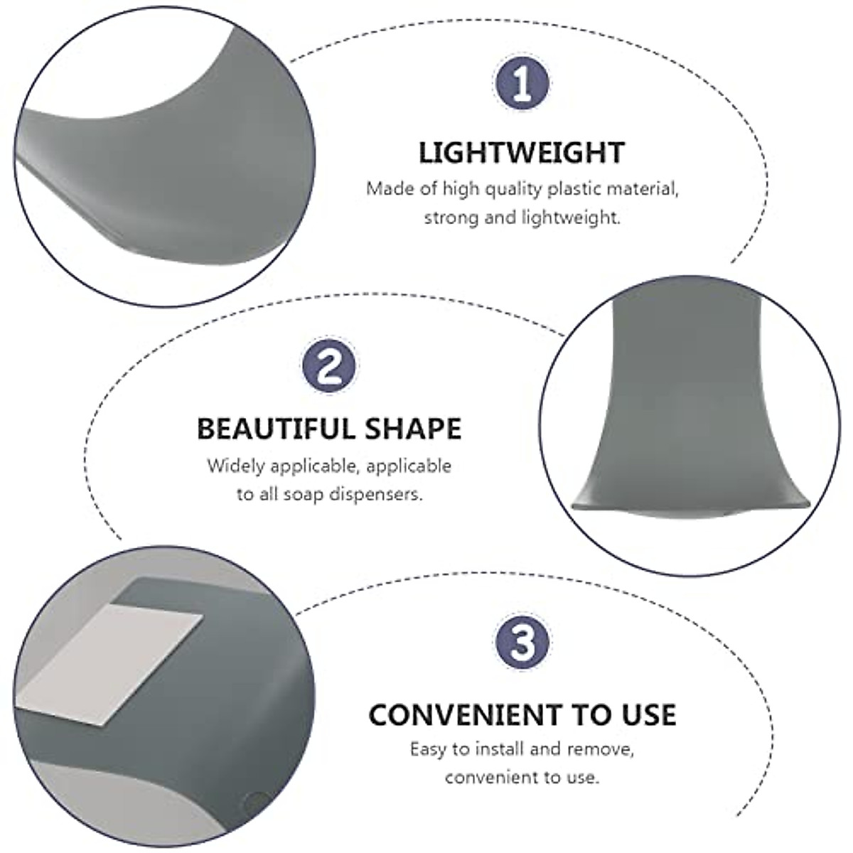 Cabilock 1pc Water Tray Black Stand Bathroom Soap Dispenser Tray Foam Dispenser Drip Tray Soap Dispenser Drip Tray Wall Hotel Droplet Tray Bark Conditioner Dripping Water Plastic