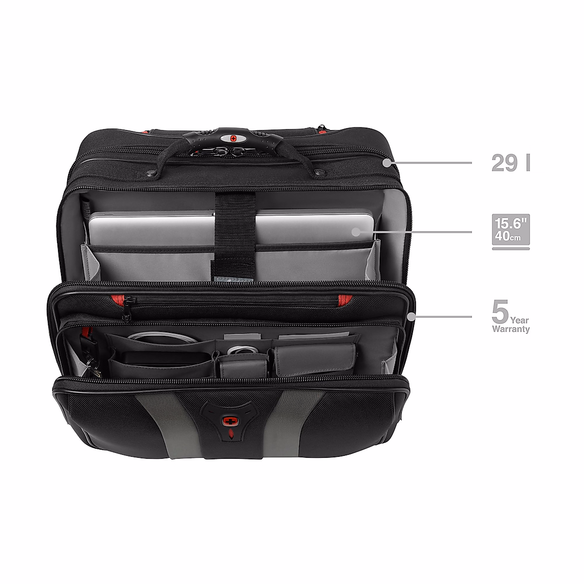 Wenger/SwissGear 600659 17" Trolley Case Laptop Bag Laptop Bags Laptop,42 x 35 x 25 cm, 24 Liter
