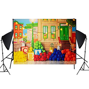 ABC Back to School Kindergarten Online Education Children Photography Background Birthday Party Decoration Background Curtain Photography Studio Props Vinyl(5x3ft)