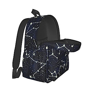 Glow in the dark constellations Adult Leisure Backpack Student Backpack Laptop Backpack For women men School Shoulder Bag Bookbag for Travel Daypack halloween decor