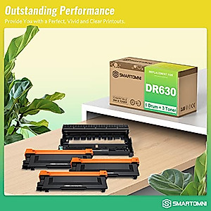 S SMARTOMNI DR630 DR-630 Compatible Toner Cartridge Replacement for Brother TN660 TN630 use for Brother DCP-L2500D L2305W HL-L2300D L2360DN MFC-L2680W L2705DW L2740DW(1 Drum with 3 Toner)