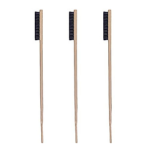 TEHAUX 3pcs Bird Cage Cleaning Brush, Wooden Long Handle Parakeet Cage Cleaner Bird Cleaning Supplies （ Random Color ）