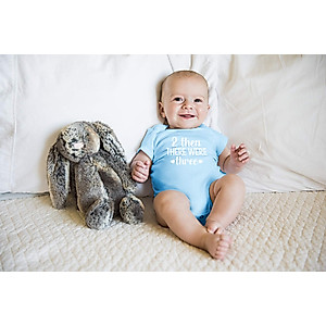 & Then There Were Three - Funny Baby Essentials Bodysuit - Baby Boy Clothes Newborn Girl Outfits (6 Months, Light Blue)