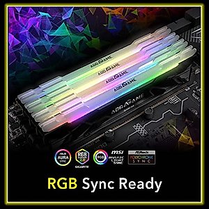 addlink AddGame Spider X4 RGB DDR4 RAM 32GB (2x16GB) Gaming 3200MHz with Heatsink 288-Pin, CL16 1.35V Intel XMP 2.0, UDIMM Dual Channel, Compatible Desktop Computer Memory - Black (AG16GB32C16X4UBX2)